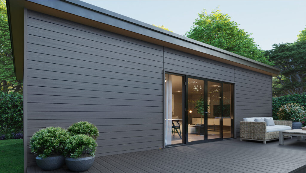Shiplap Composite Cladding Board - Graphite - The Wood Wall Panel Co