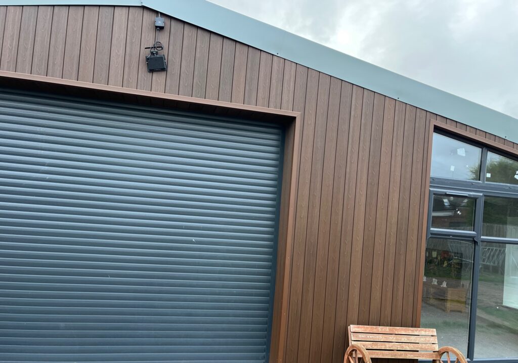 Shiplap Composite Cladding Board - Walnut - The Wood Wall Panel Co