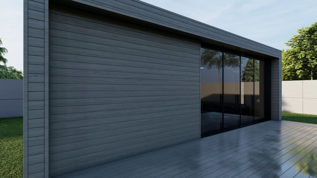 Shiplap Composite Cladding Board - Graphite - The Wood Wall Panel Co